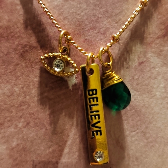 Jessica Simpson | Jewelry | Jessica Simpson Believe Charm Necklace ...